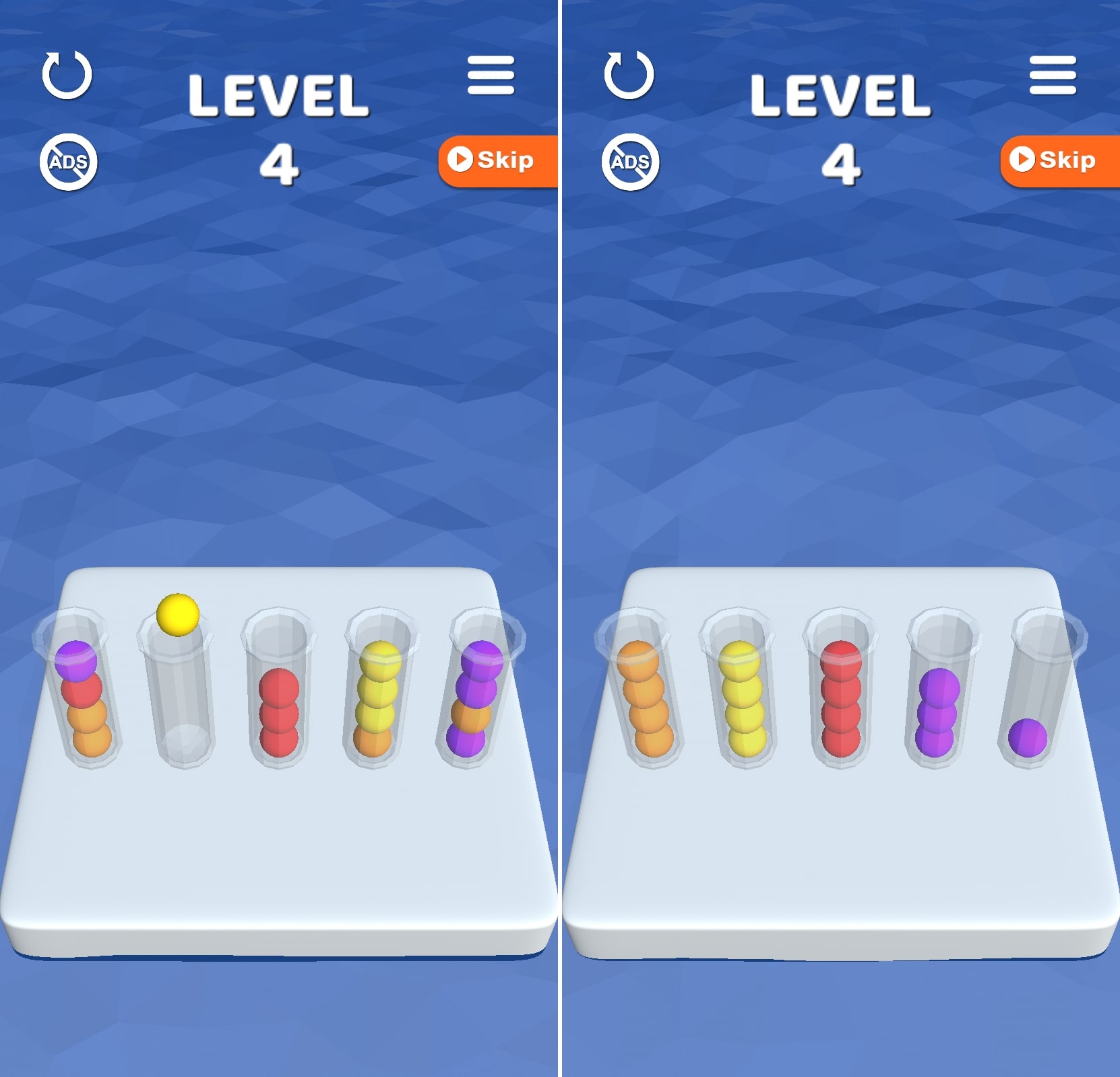 『Sort it 3D』レビュー ごちゃまぜになった玉を綺麗に並べるミニゲーム - GameFoliage