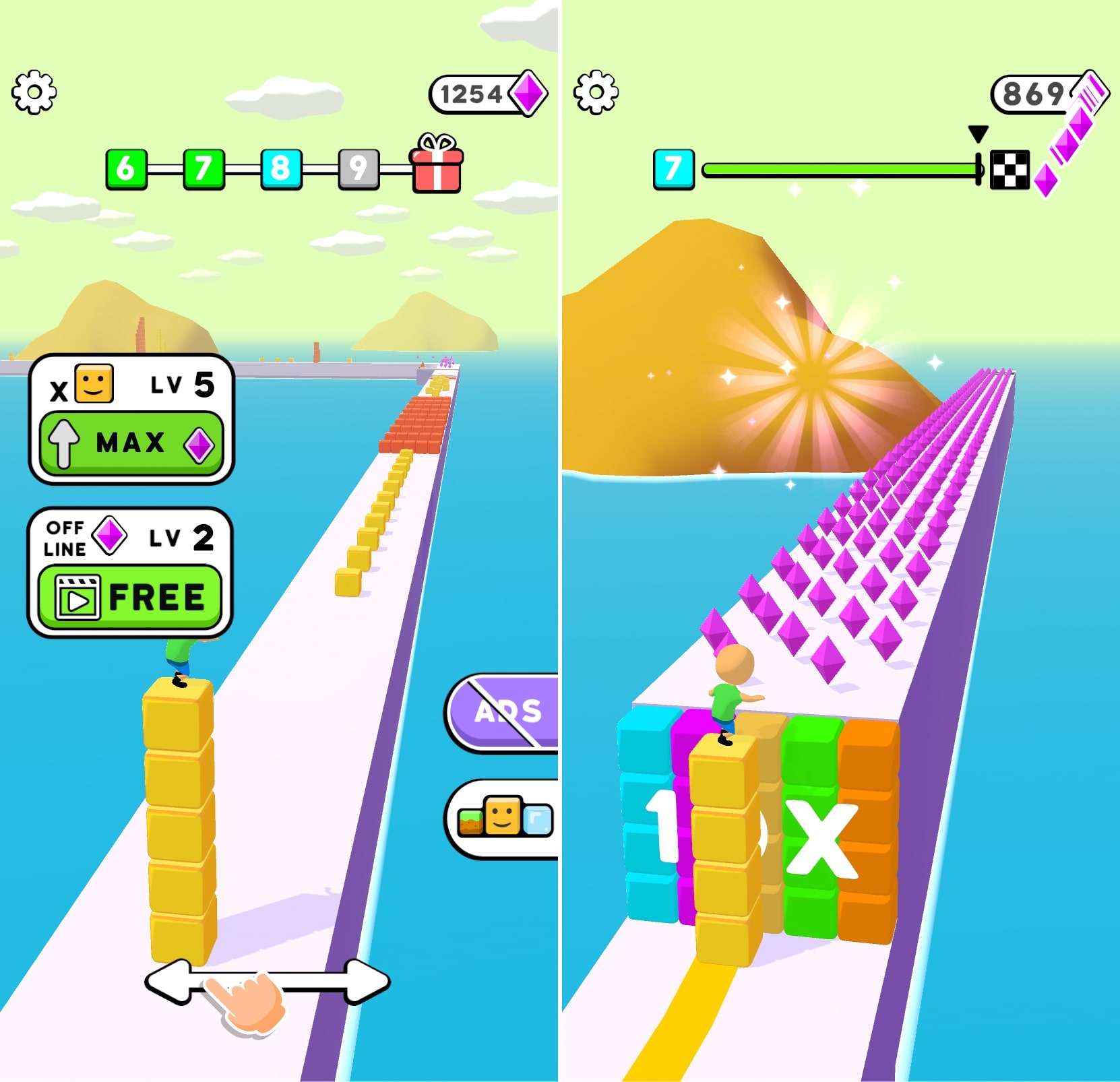 『Cube Surfer!』レビュー キューブに乗ってサーフィンする不思議なミニゲーム - GameFoliage
