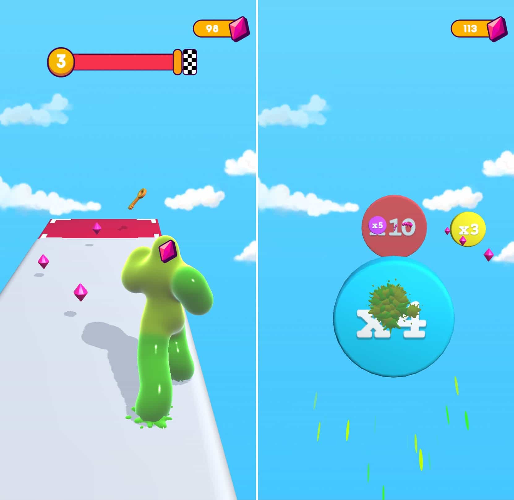 『Blob Runner 3D』レビュー 飛び散っても走り続ける簡単アクション - GameFoliage