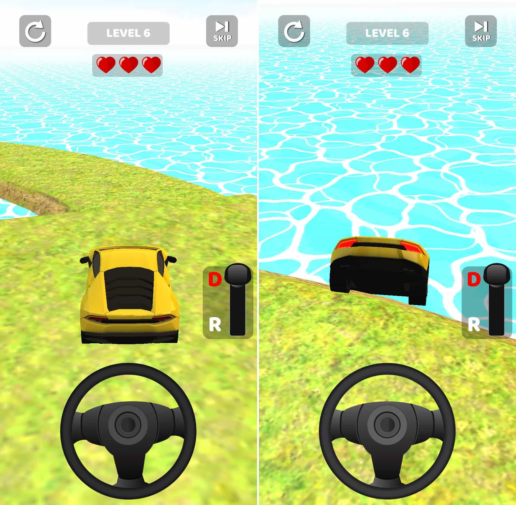 『Real Drive 3D』レビュー ハンドル操作でゴールを目指すドライブゲーム - GameFoliage