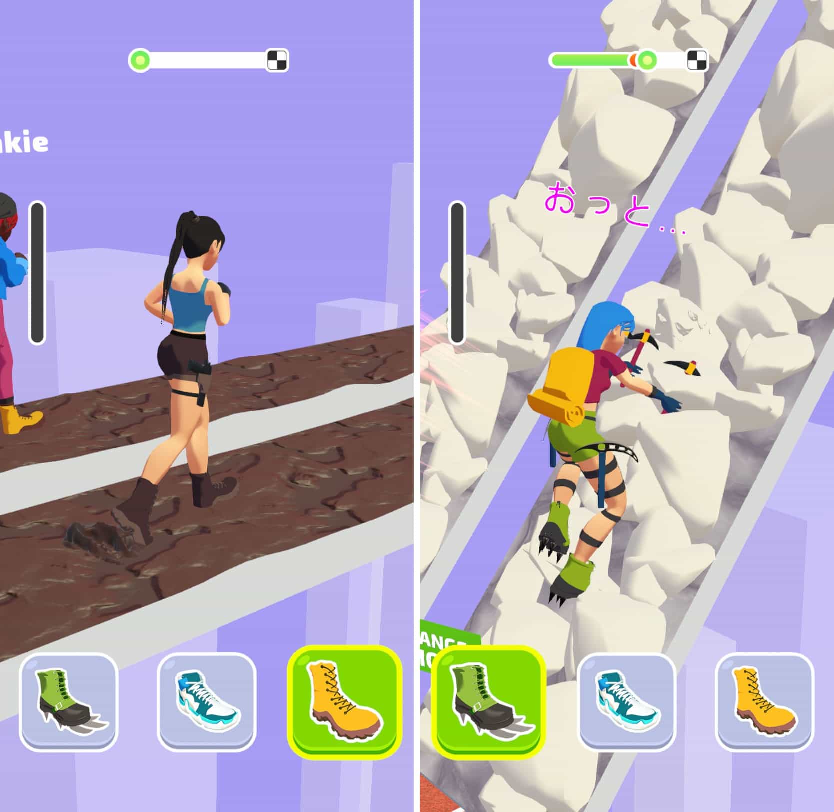 『Shoe Race』レビュー 靴を履き替えてゴールを目指す簡単レース - GameFoliage