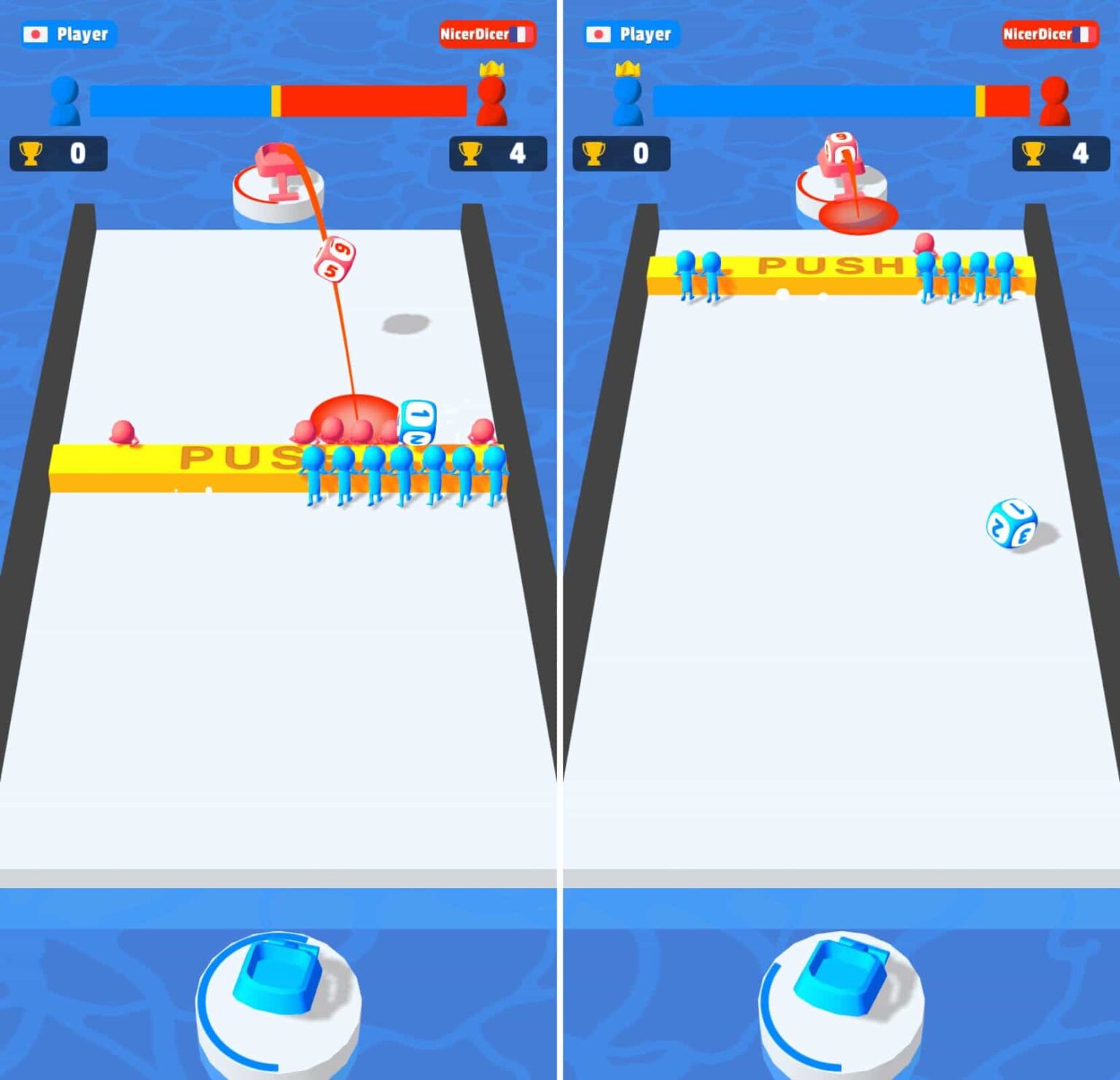 『Dice Push』レビュー 戦略的にダイスを振って勝利を目指す押し合いゲーム - GameFoliage