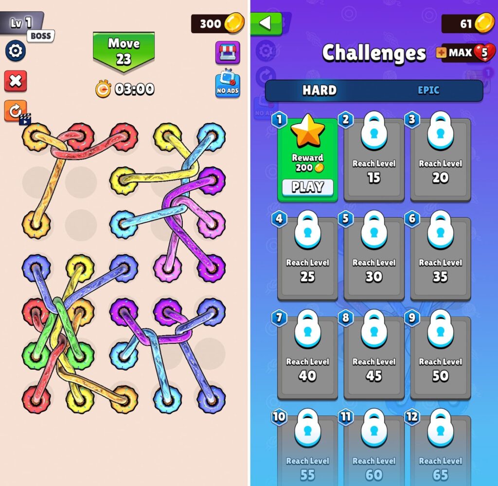 『Twisted Tangle』レビュー 遊びごたえ満点なロープを解くスマホゲーム - GameFoliage