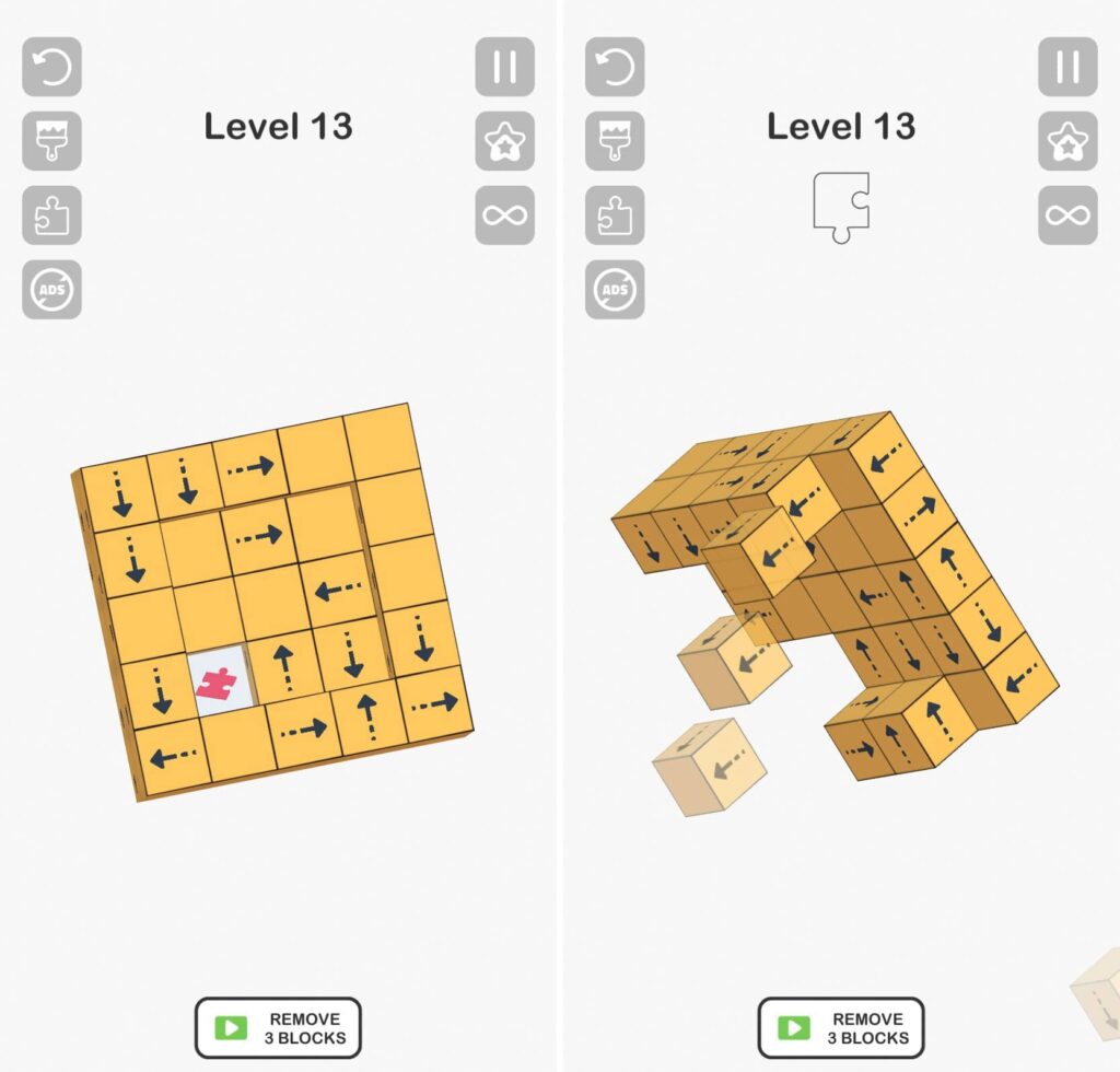 『Tap Master』レビュー 矢印の方向へ飛ぶブロックを全て消すパズルゲーム - GameFoliage