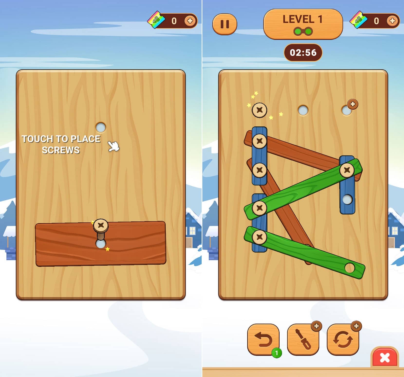 『ネジパズル: Wood Nuts & Bolts Screw』レビュー 頭を悩ませるのが楽しいパズル - GameFoliage