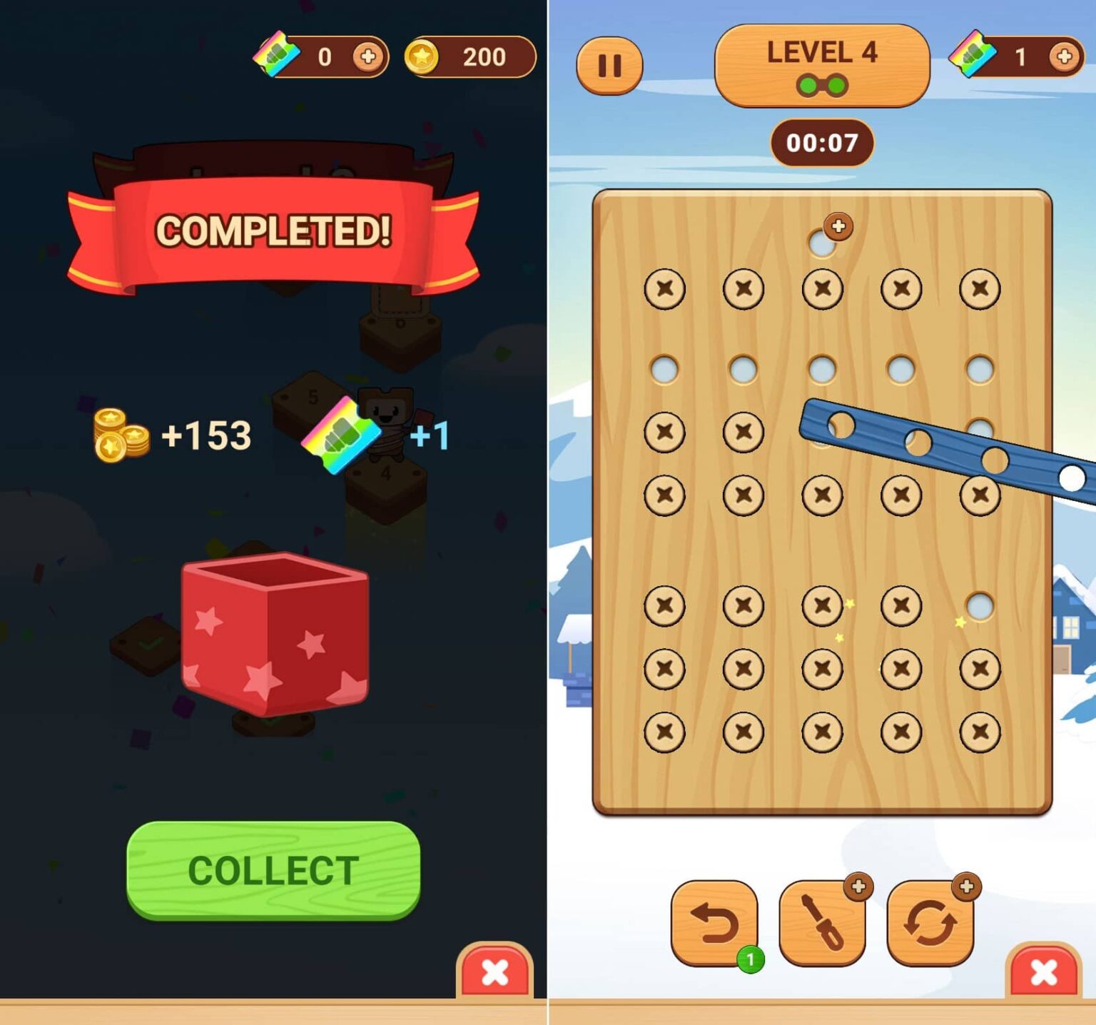 『ネジパズル: Wood Nuts & Bolts Screw』レビュー 頭を悩ませるのが楽しいパズル - GameFoliage